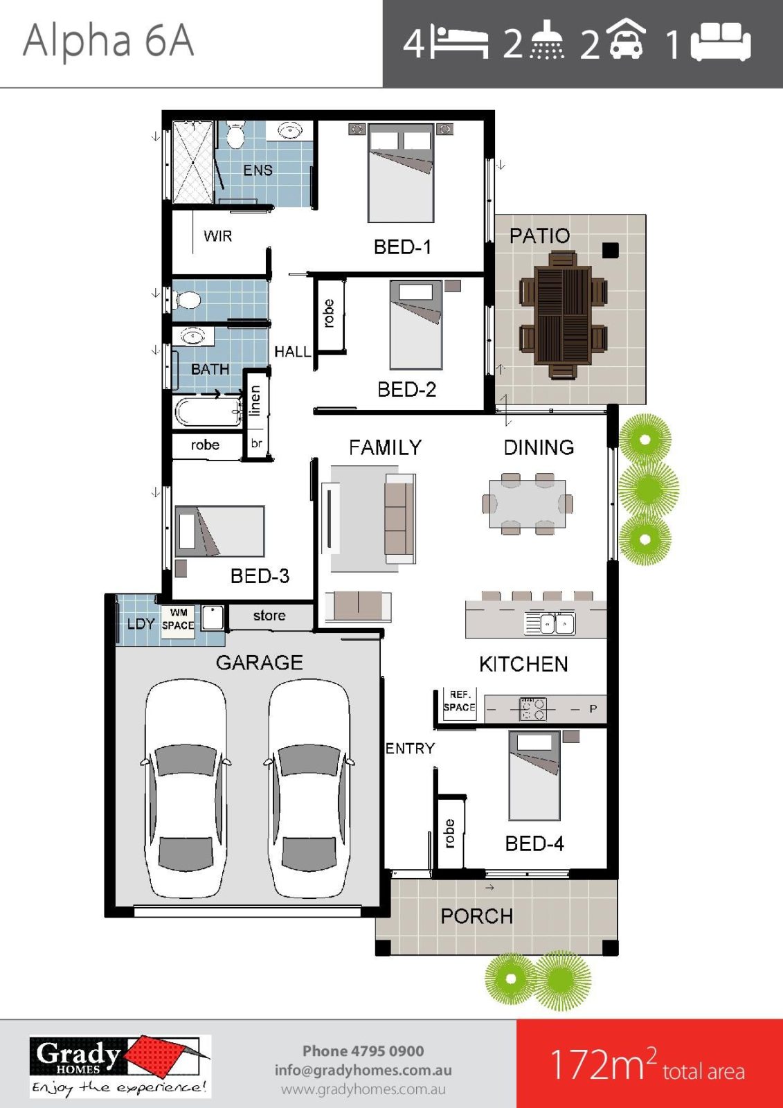 Grady Homes Floor Plan Range - 3 Bedroom & 4 Bedroom Floor Plans